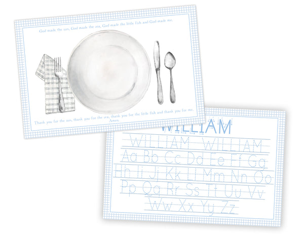 Prayer Name Tracing Placemat - Van Papier Co.