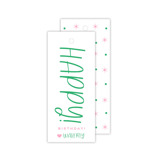 Girls Happy Birthday Hanging Gift Tags - Van Papier Co.