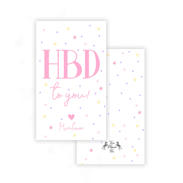 Girls Happy Birthday Tags - Van Papier Co.