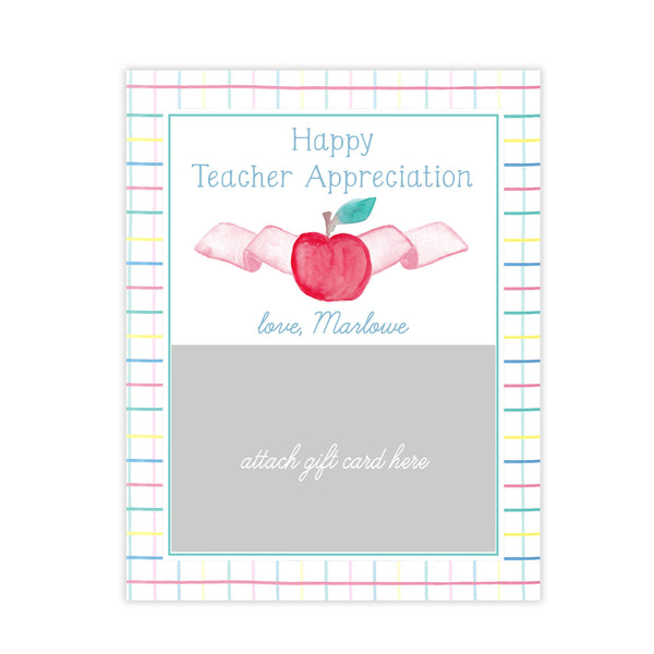 Plaid Teacher Appreciation Gift Card Holder - Van Papier Co.