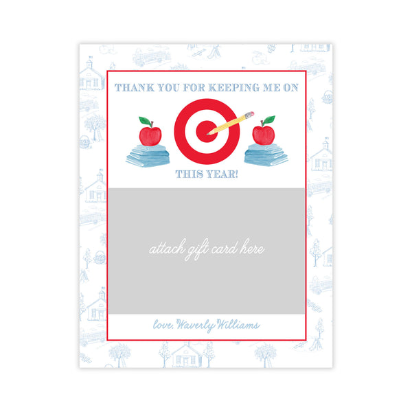 Target Teacher Appreciation Gift Card Holder - Van Papier Co.