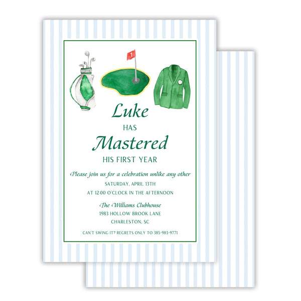 Golf First Birthday Invitation - Van Papier Co.
